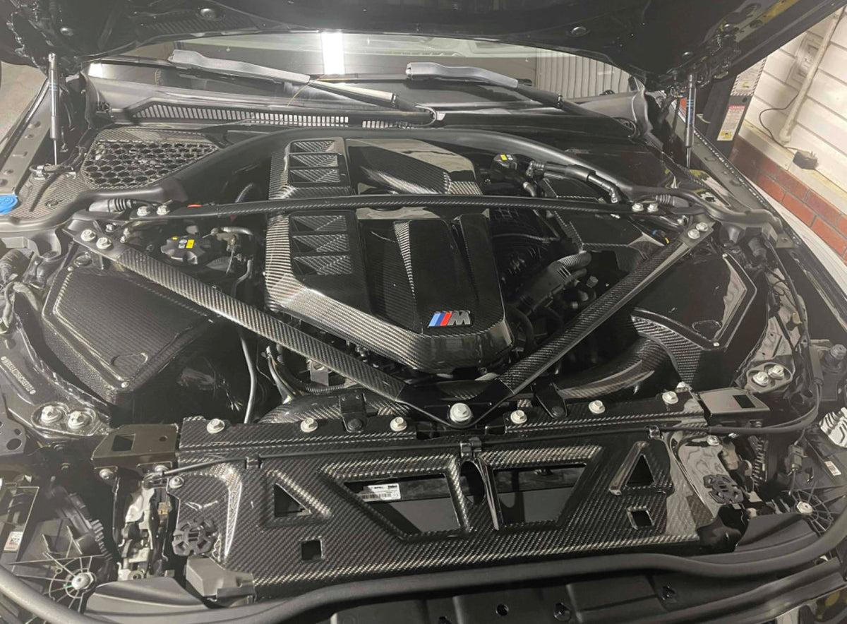 BMW G80 G82 Carbon fiber engine bay strut brace – 86 Regality